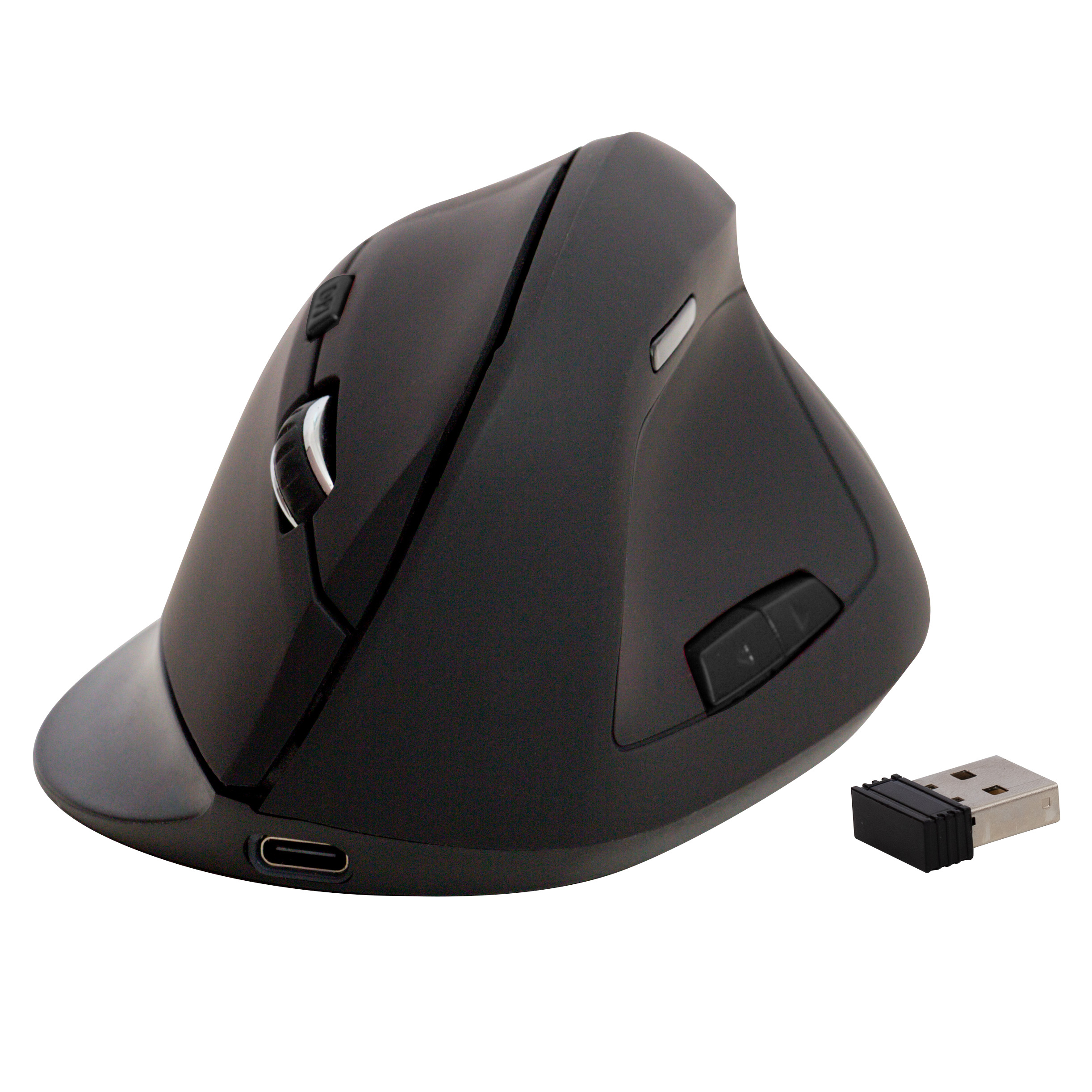 Ergonomic rechargeable wireless computer mouse, right handed - Q-CONNECT